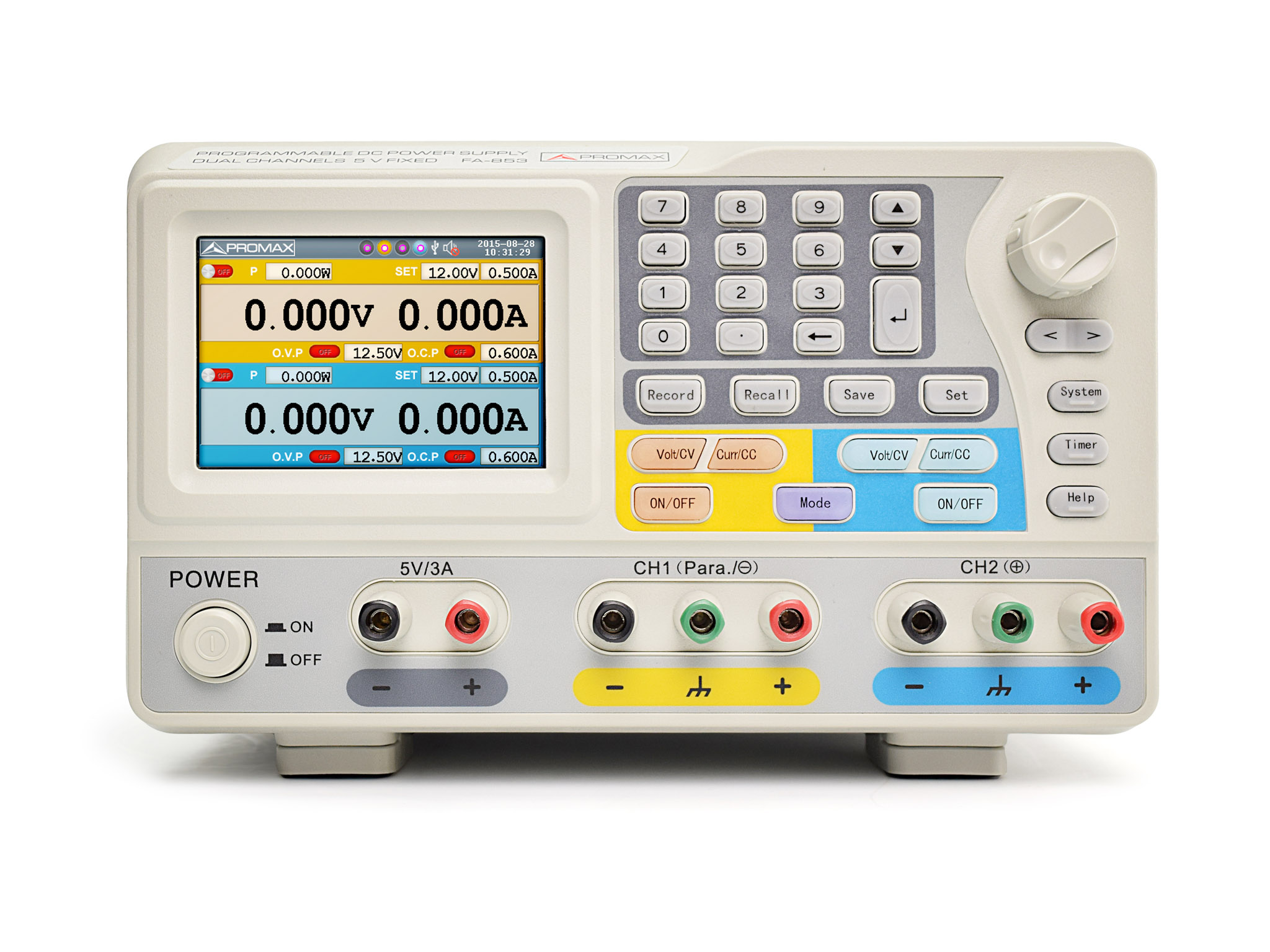 FA-853: Linear programmable DC power supply 2 x 30V, 3A + 5V, 3A ... FA-853: Linear programmable DC power supply 2 x 30V, 3A + 5V, 3A ...