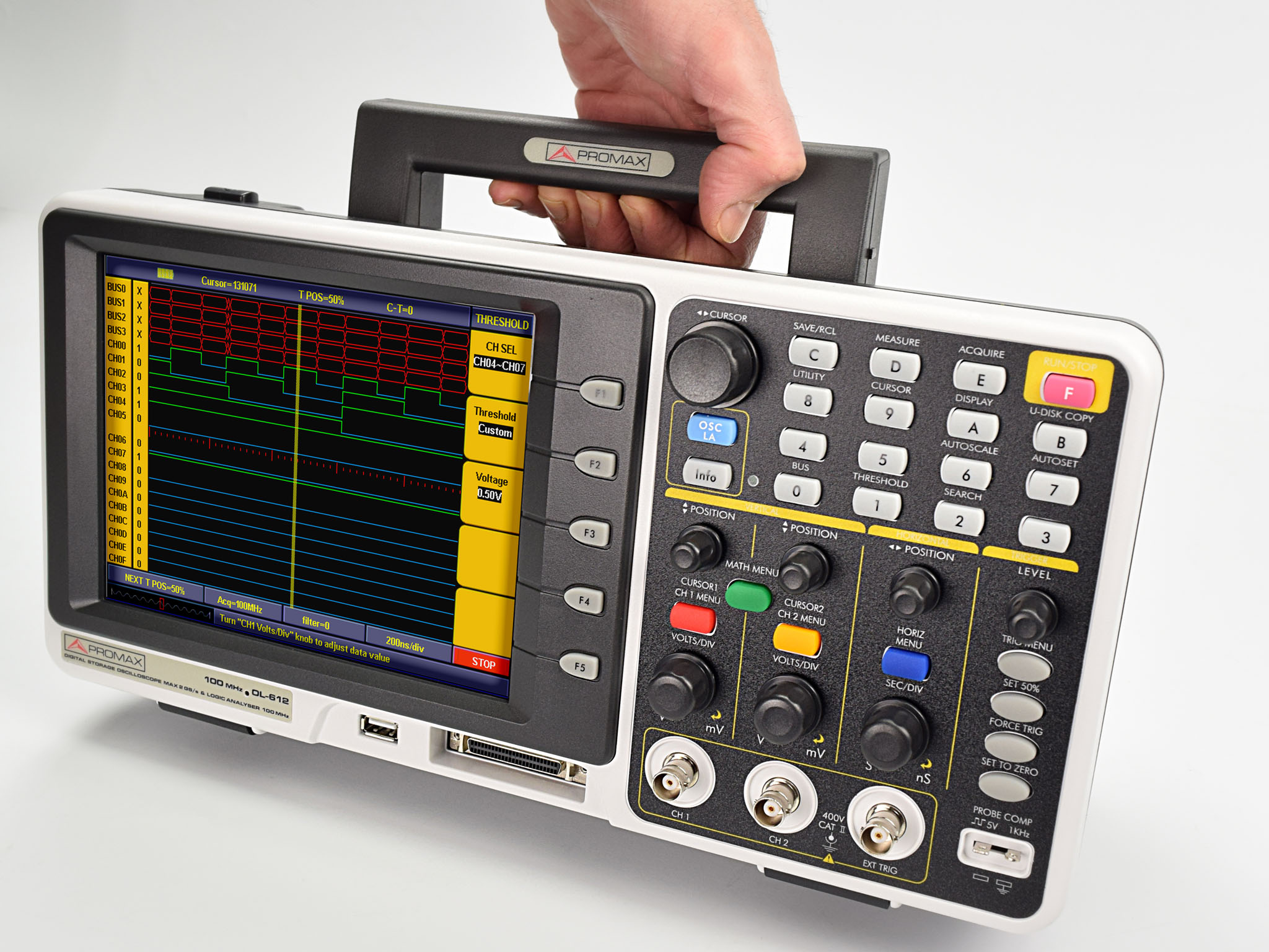 OL-612: Digital oscilloscope + 16 channel logic analyser (professional ... OL-612: Digital oscilloscope + 16 channel logic analyser (professional ...